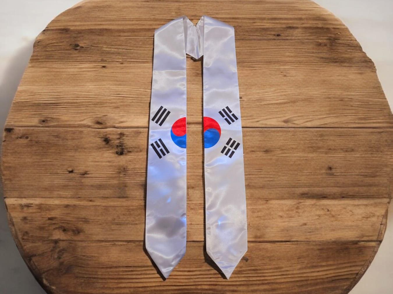 South Korea Flag Graduation Stole - Etsy