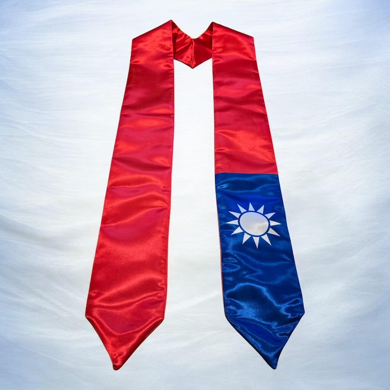 Taiwan Flag Graduation Sash/stole International Study - Etsy