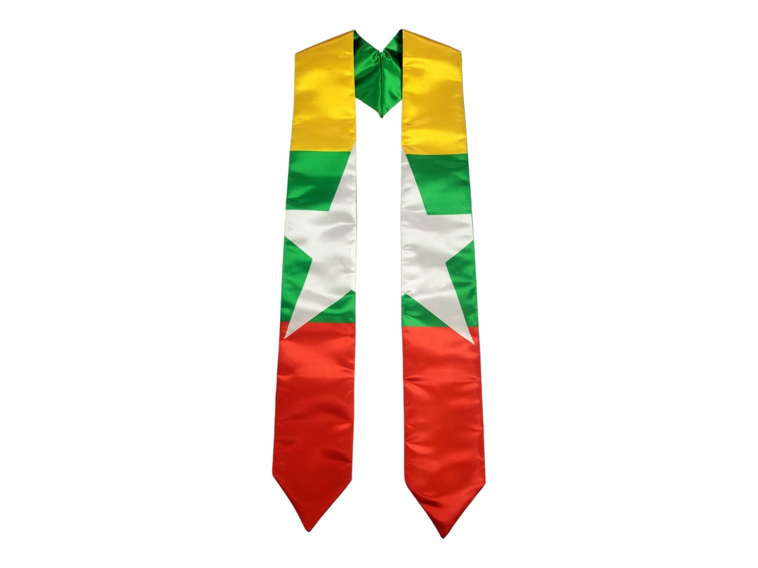 Myanmar Burma Flag Graduation Sash/stole International Study Abroad ...
