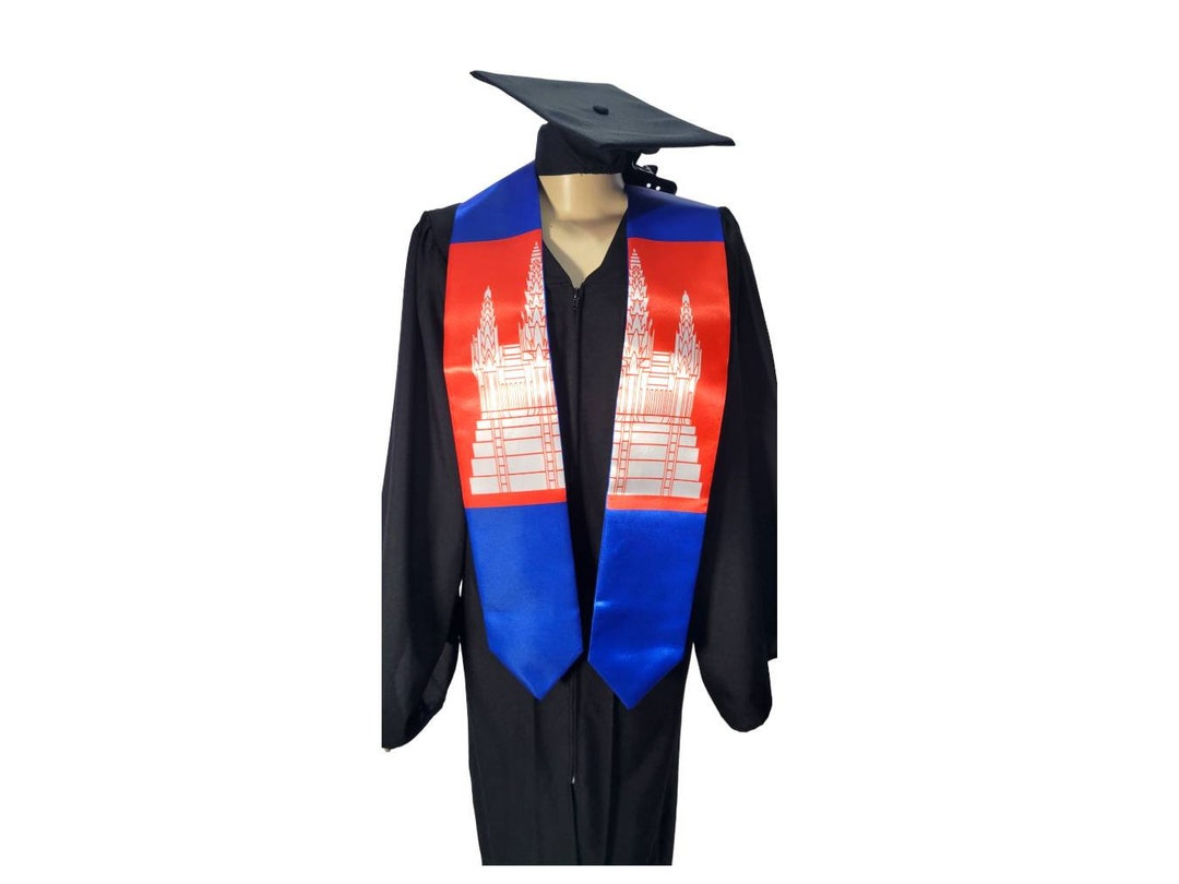 Cambodia Flag Graduation Sash/stole International Study Abroad Adult ...