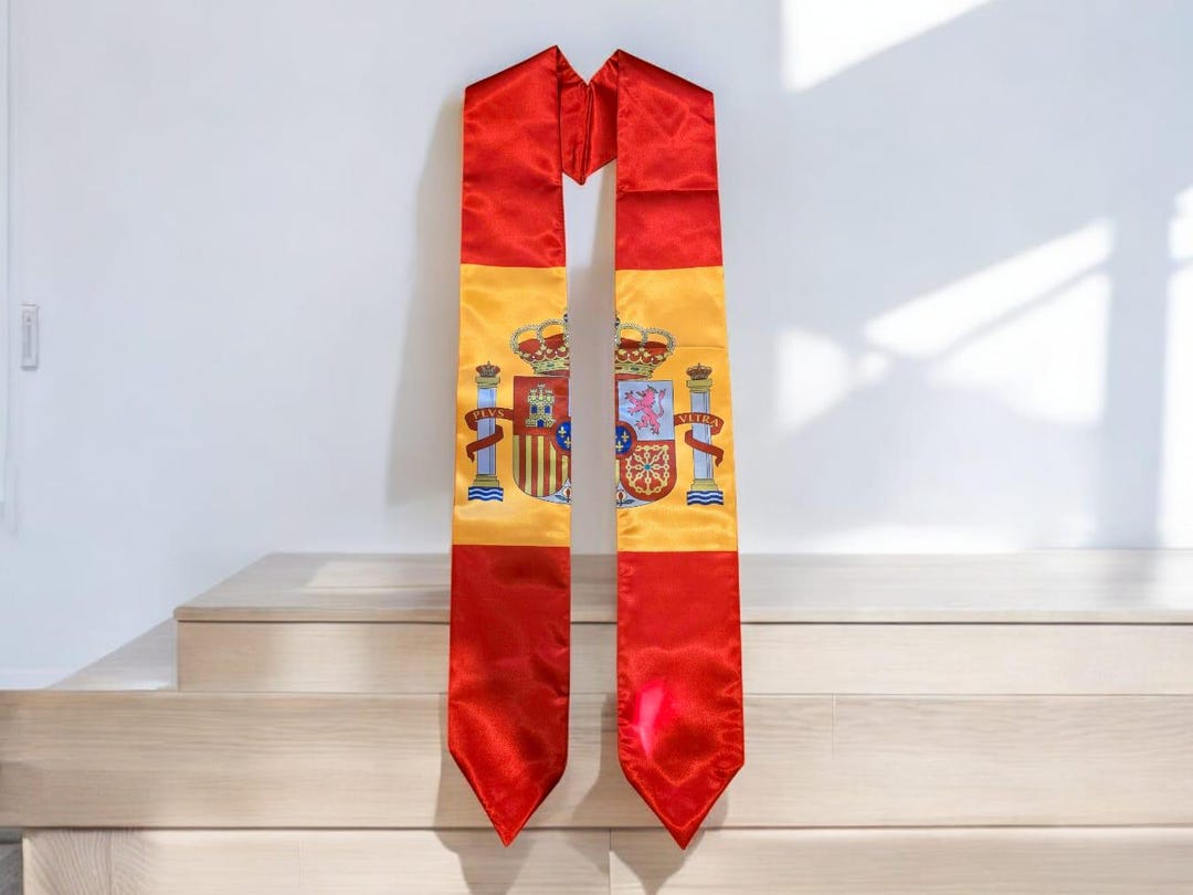 Spain Flag Graduation Stoles Sash - Etsy