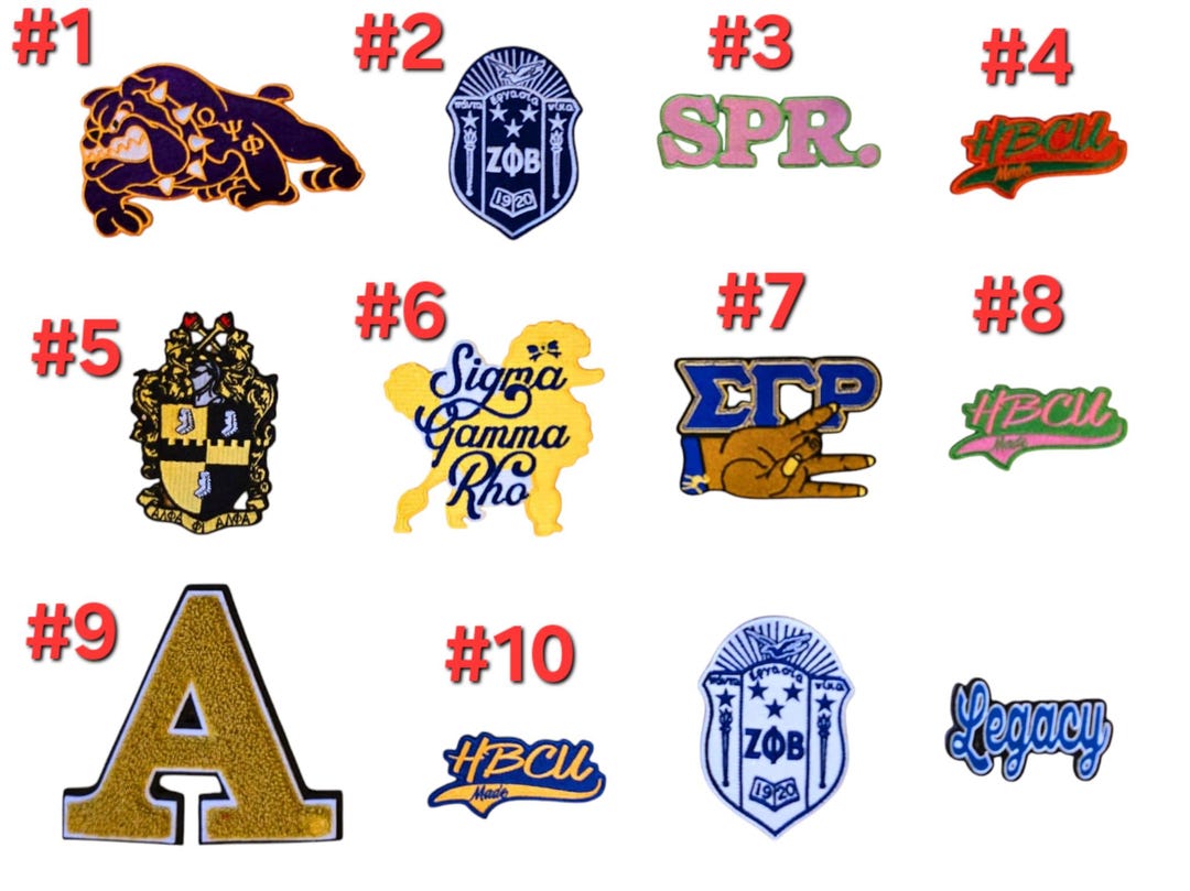 Alpha Pi Alpha , Zeta Phi Beta Omega Psi Phi Embroidered Iron-on ...
