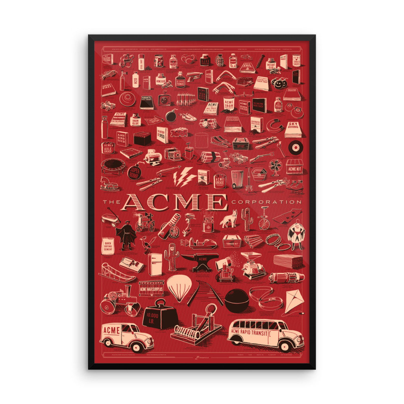Cartoon | ACME Corporation Framed Poster | Dynamite, TNT, Bomb ...