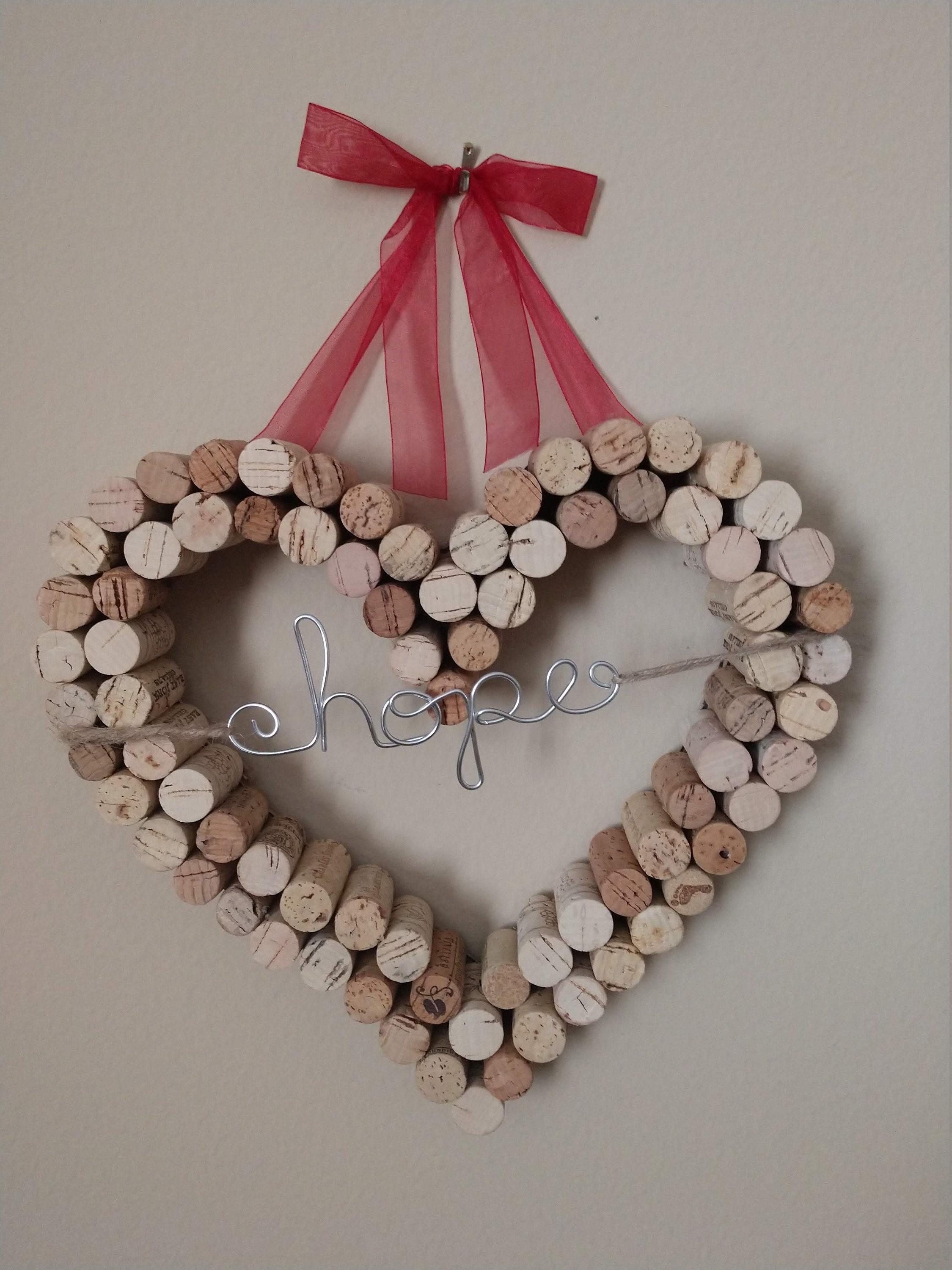 Wine Cork Heart Outline | Etsy
