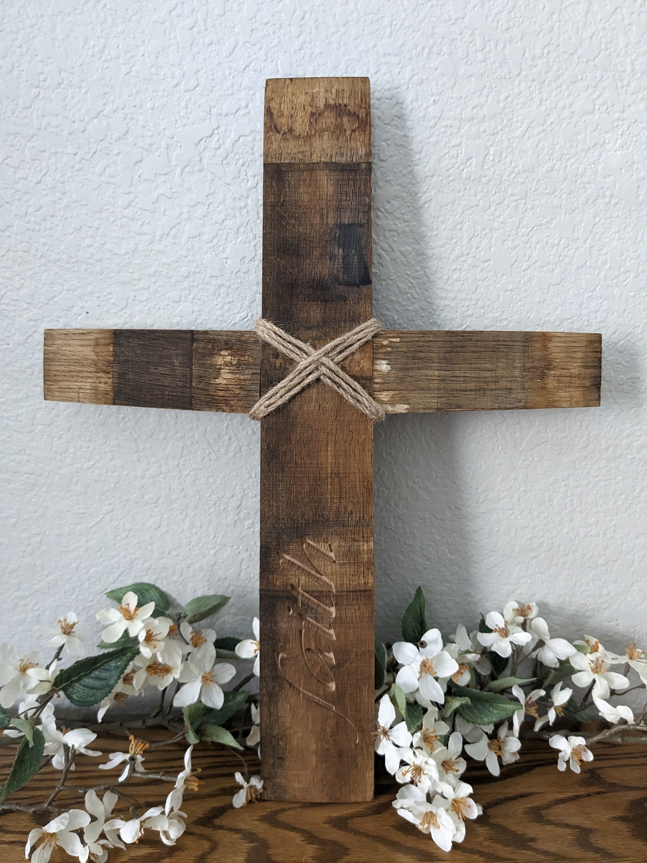 Wine Stave Cross - Etsy