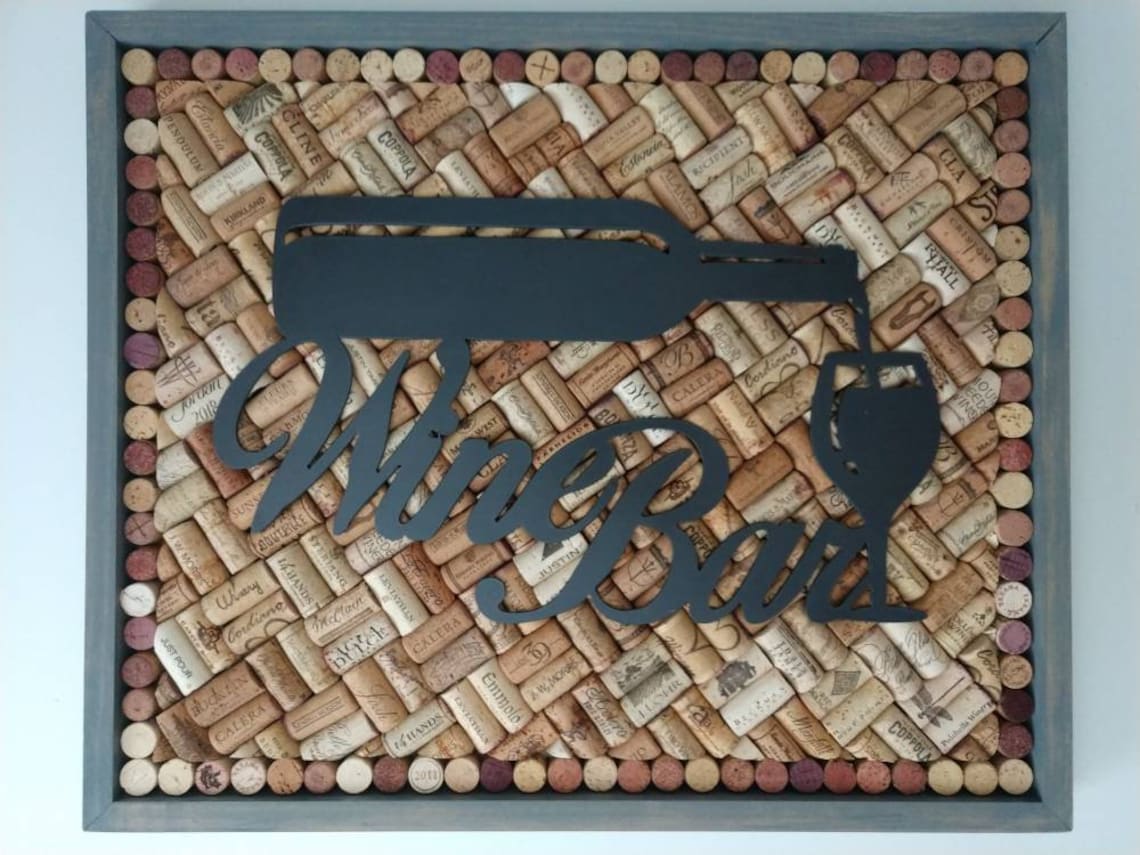 Wine Bar Cork Sign Large - Etsy