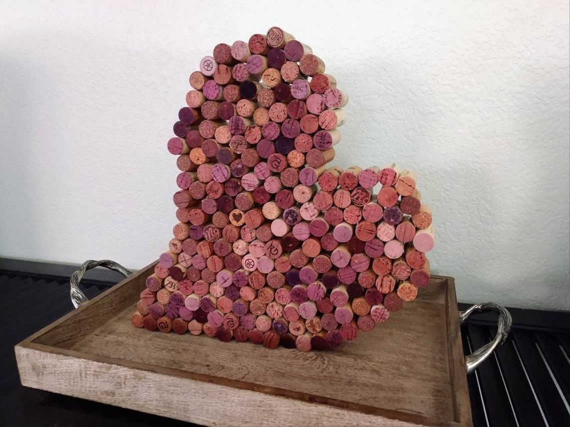 Wine Cork Heart Valentines Day Heart - Etsy