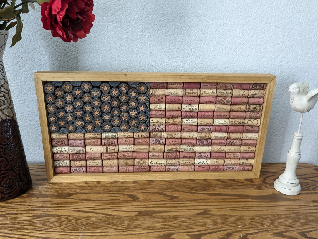 Wine Cork American Flag - Etsy