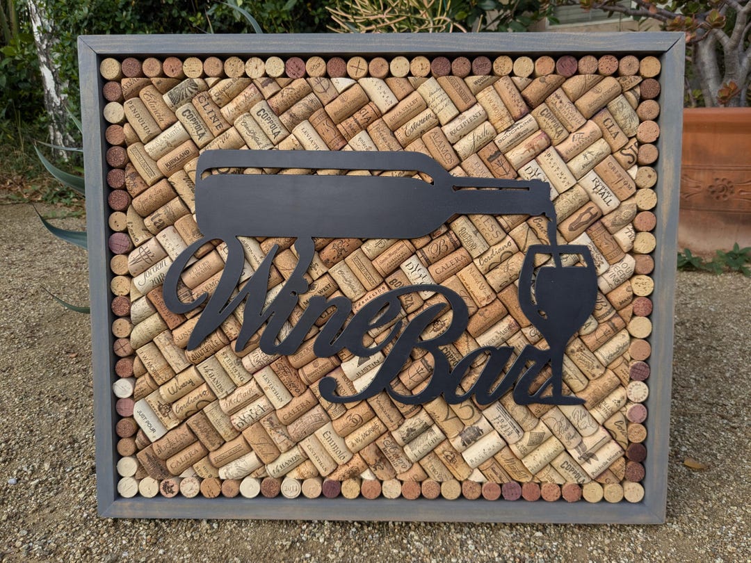 Wine Bar Cork Sign - Large - Etsy