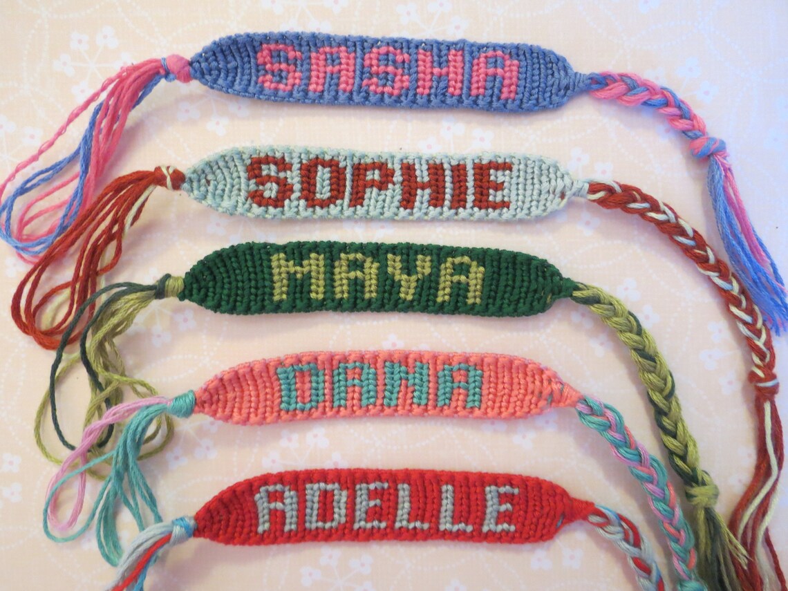 Custom Name Friendship Bracelet ONE Bracelet - Etsy