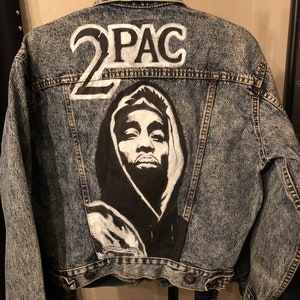Hand Painted Tupac 2pac Jacket - Etsy