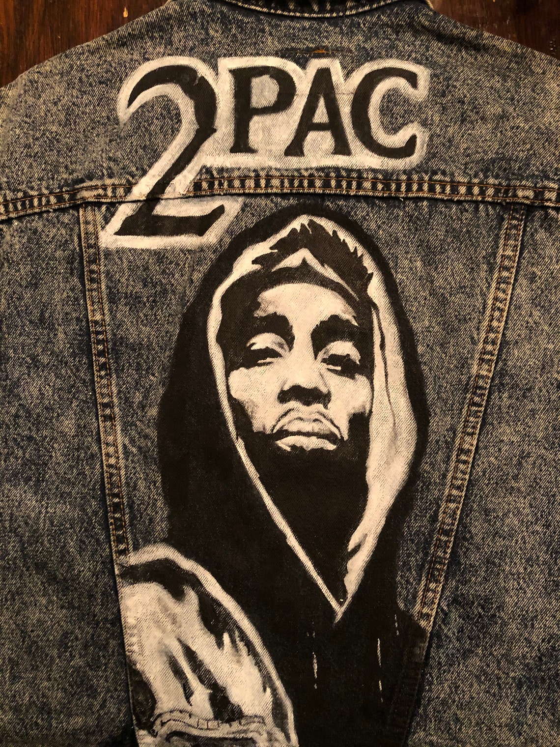 Hand Painted Tupac 2Pac Jacket | Etsy