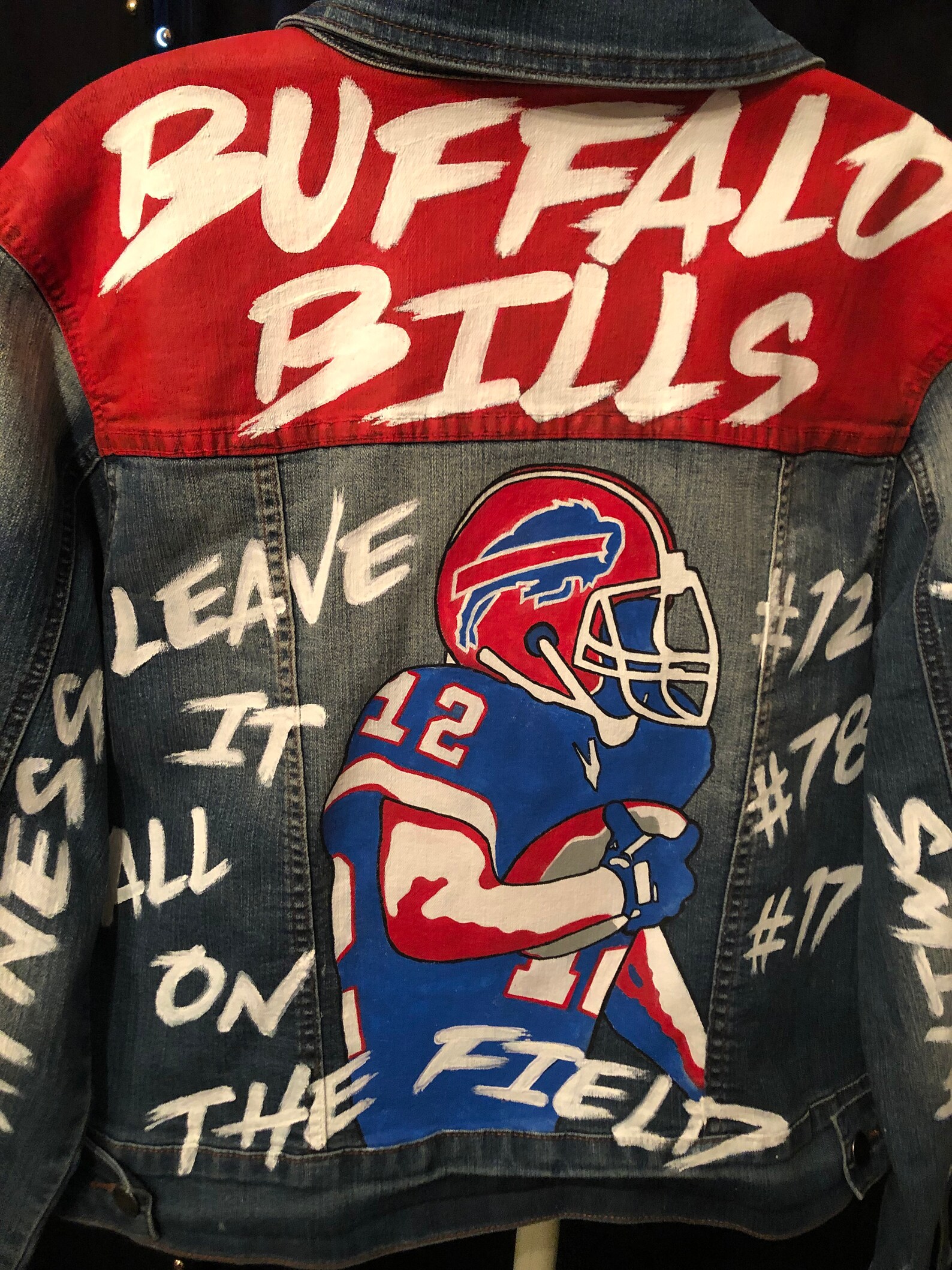 Hand Painted Jacket Buffalo Bills Graffiti - Etsy