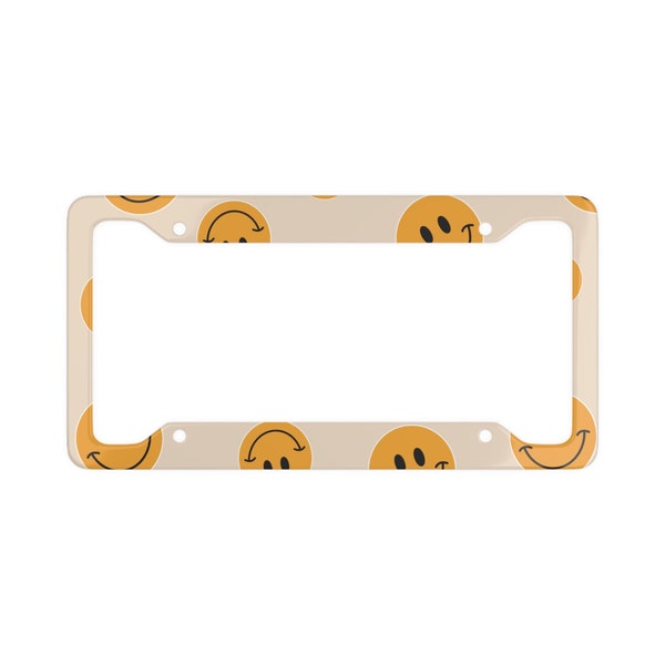 Smiley Face License Plate Frame - Etsy