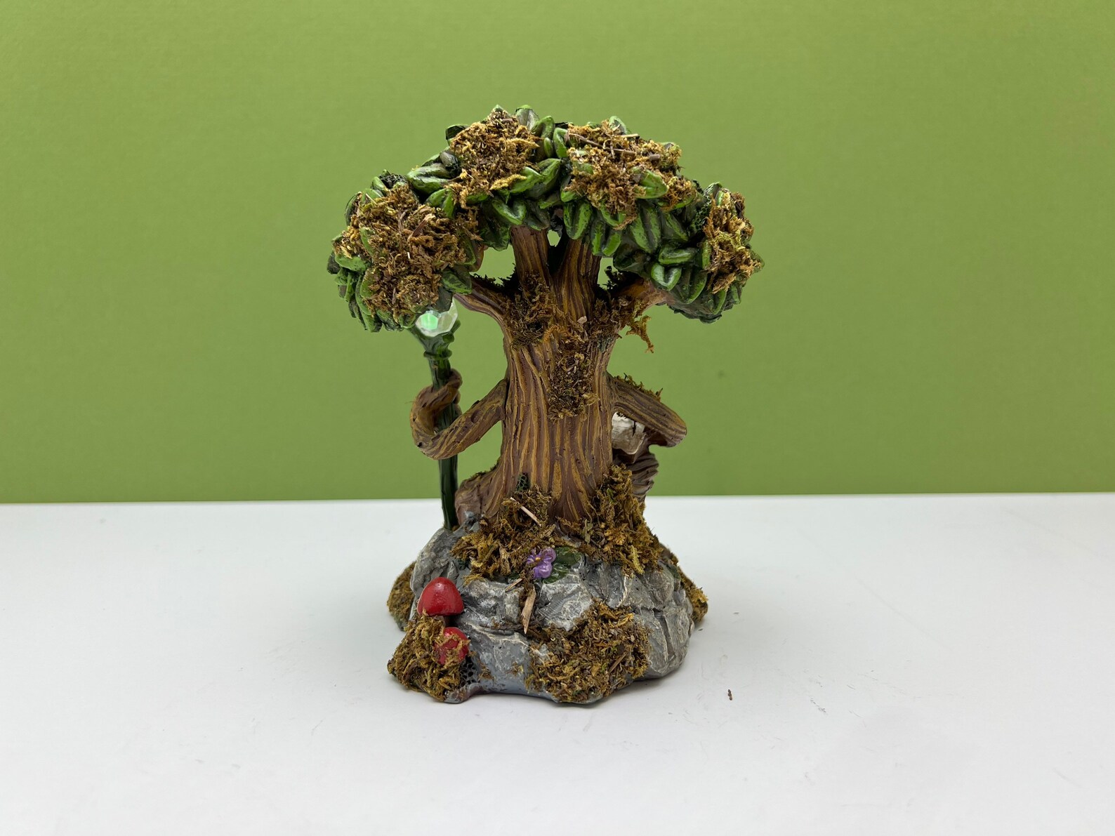 Fairy Garden Miniature Tree With Face and Staff - Etsy