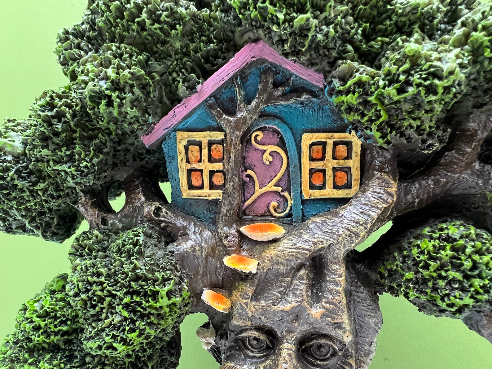 Fairy Garden Miniature Resin Tree House With Face - Etsy