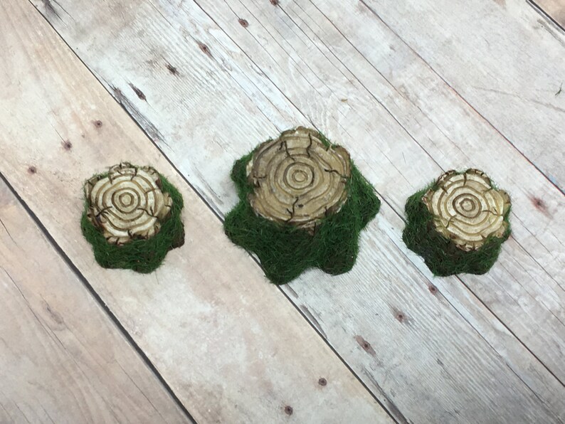 Fairy Garden Log Table and Chair Set miniature terrarium | Etsy