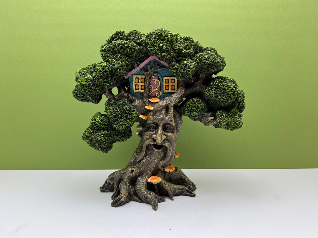 Fairy Garden Miniature Resin Tree House With Face - Etsy