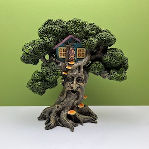 Fairy Garden Miniature Resin Tree House With Face - Etsy