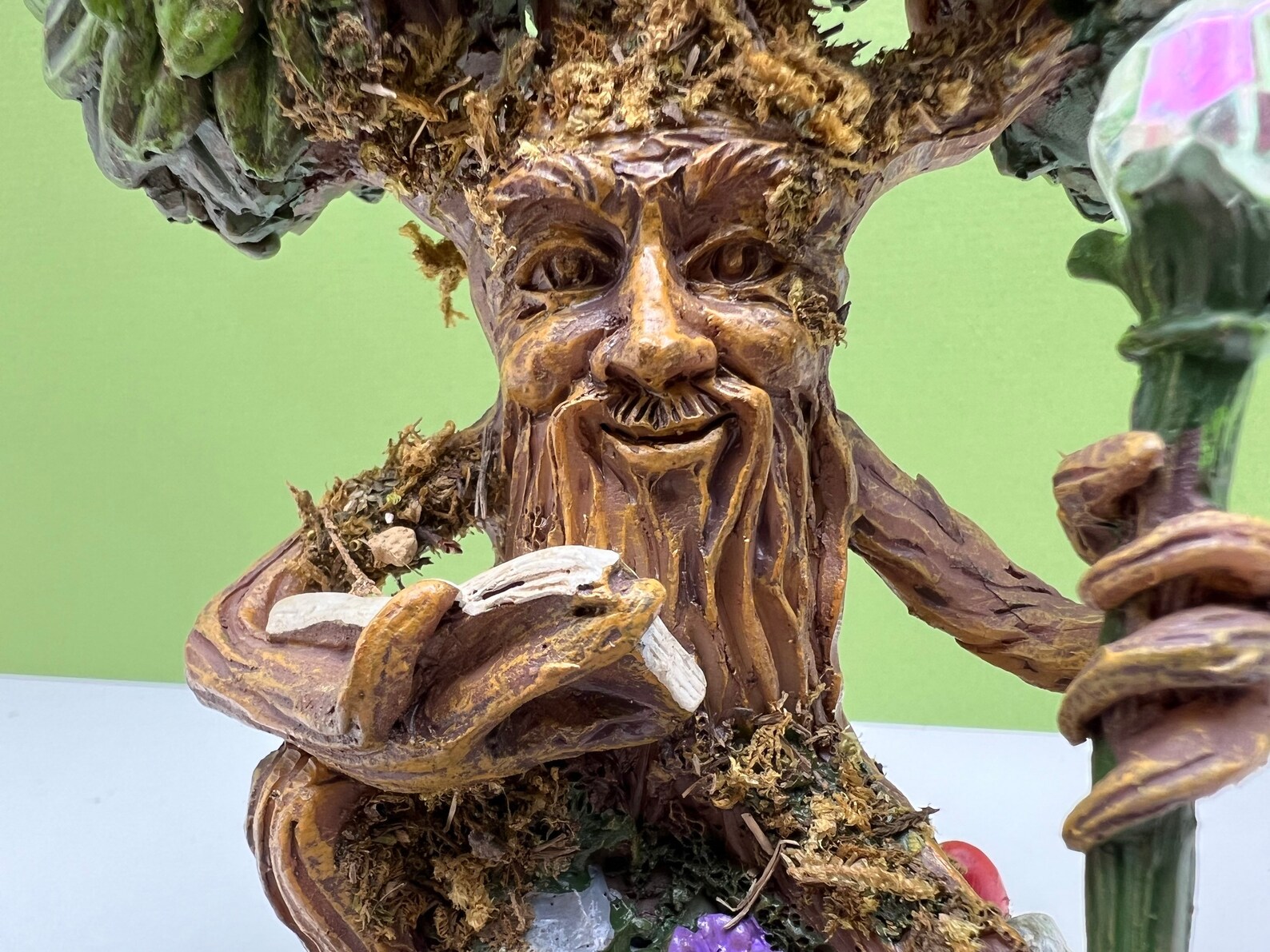 Fairy Garden Miniature Tree With Face and Staff - Etsy