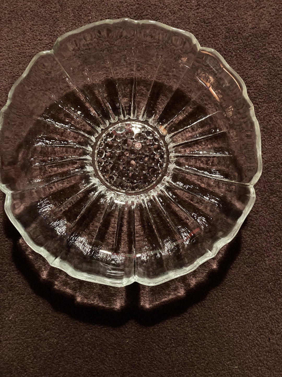 Glass Sunflower Serving Plate - Etsy