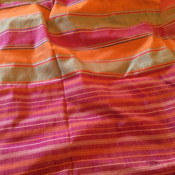 Stripe Silk Fabric - Etsy