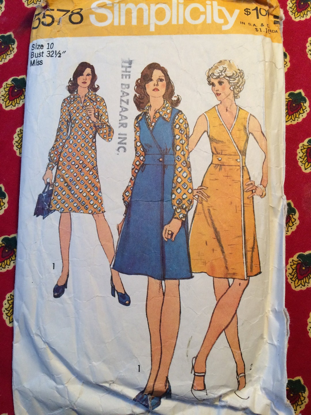 1973 Simplicity Dress Pattern - Etsy