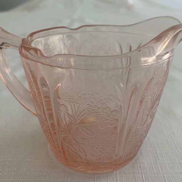 Pink Depression Glass Pitcher - Etsy