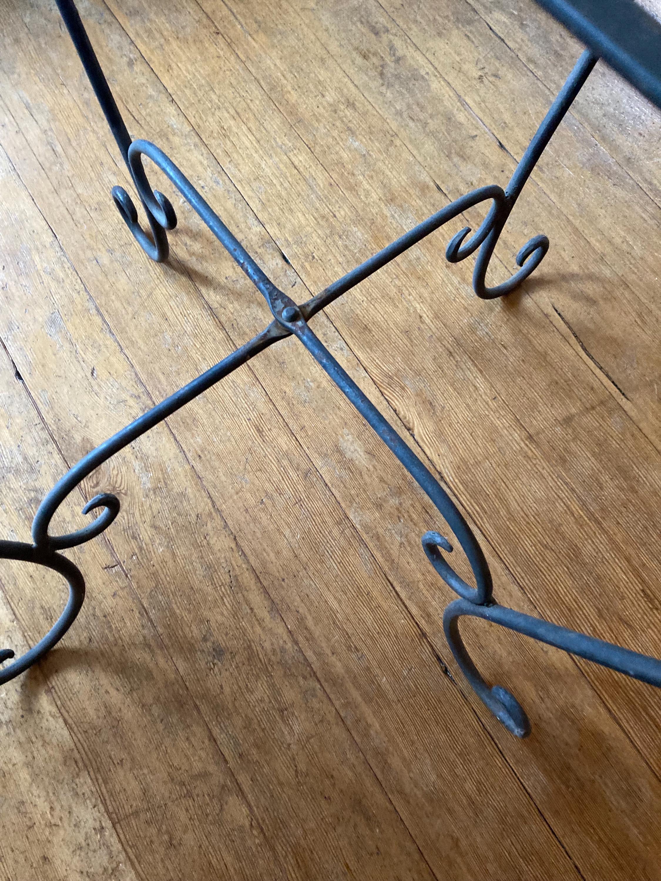 Vintage Wrought Iron Folding Stand - Etsy
