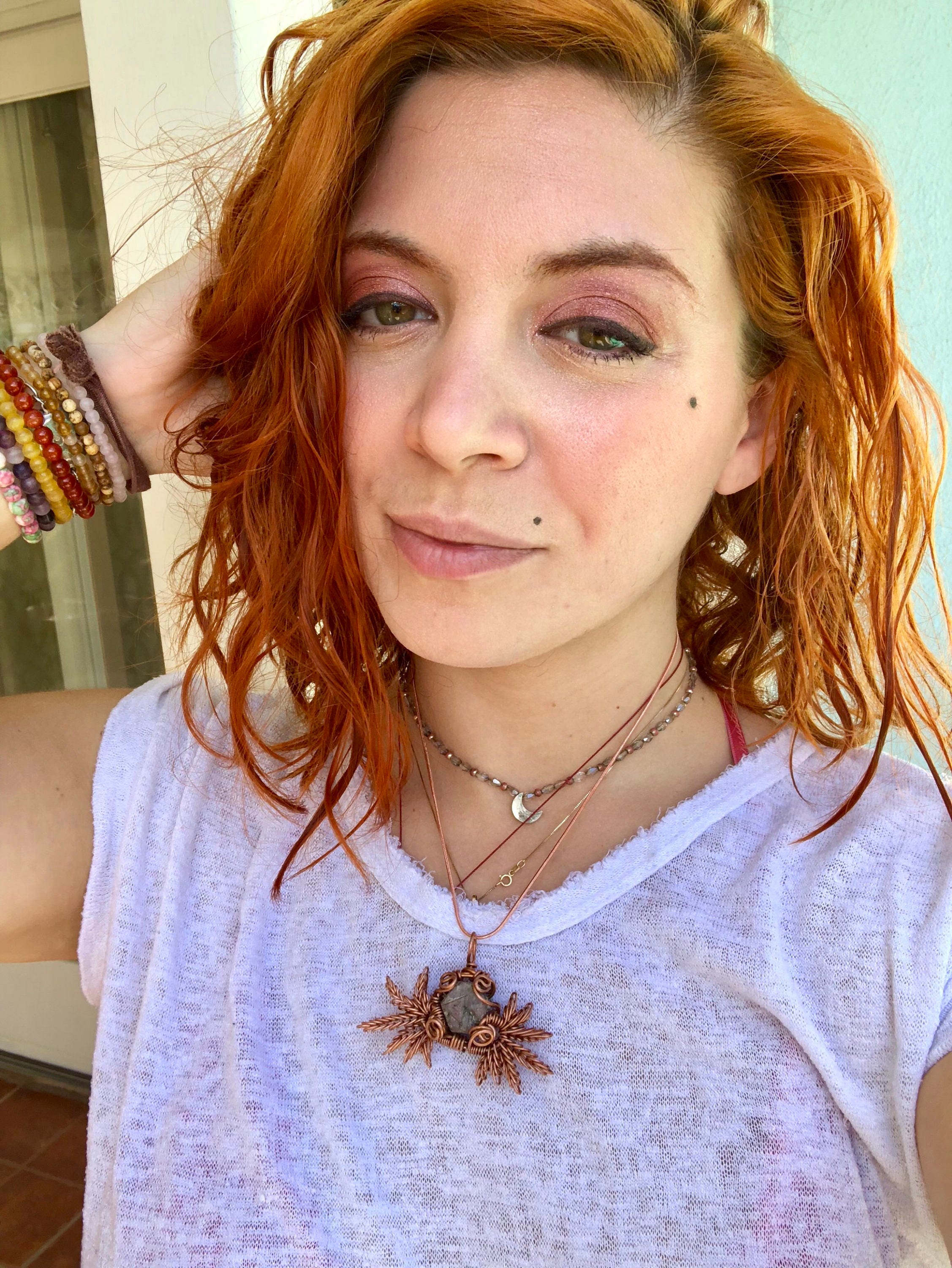 Ruby Angel Wings Healing Crystal Chakra Necklace - Etsy