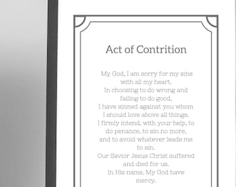 Act of Contrition - Etsy