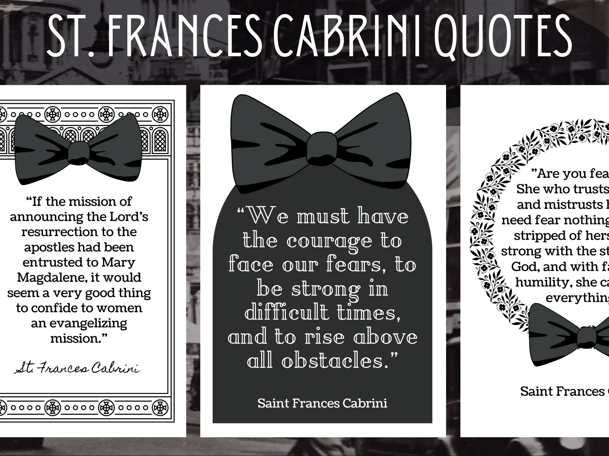 Catholic Art - St. Frances Xavier Cabrini Quotes - Catholic Nursery Art ...