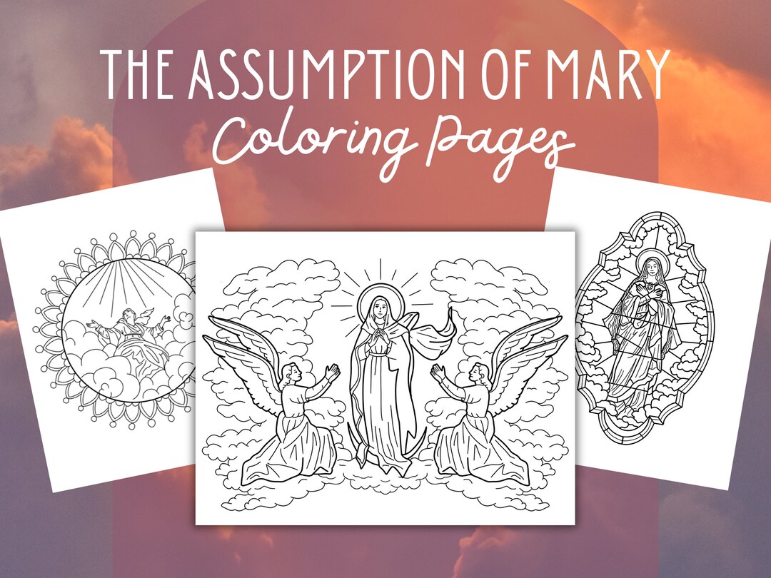 Assumption of Mary Coloring Pages Printable Catholic Coloring Pages ...