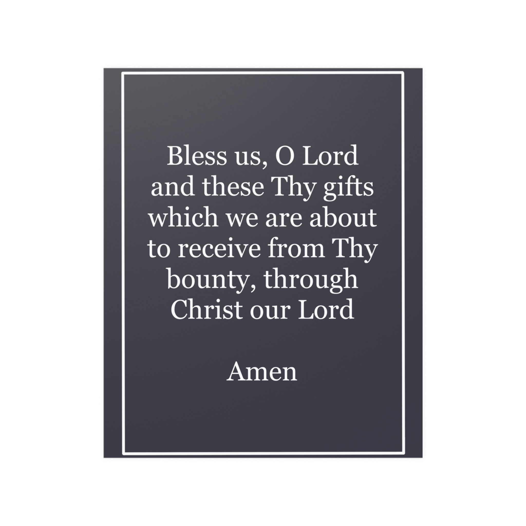 Before Dinner Meal Prayer Poster Print Catholic Meal Prayer Wall Decor ...