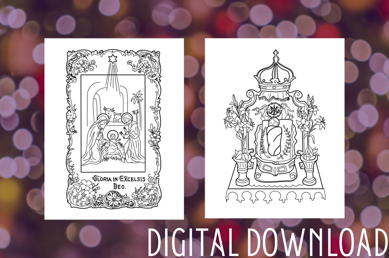 Advent Coloring Pages for Catholic Kids Projects for Homeschool ...