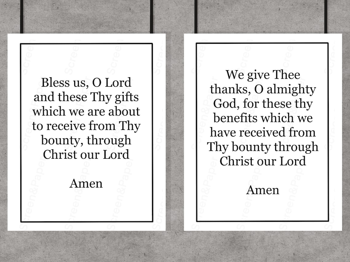 Catholic Before and After Meal Prayer Digital Download Navy | Etsy
