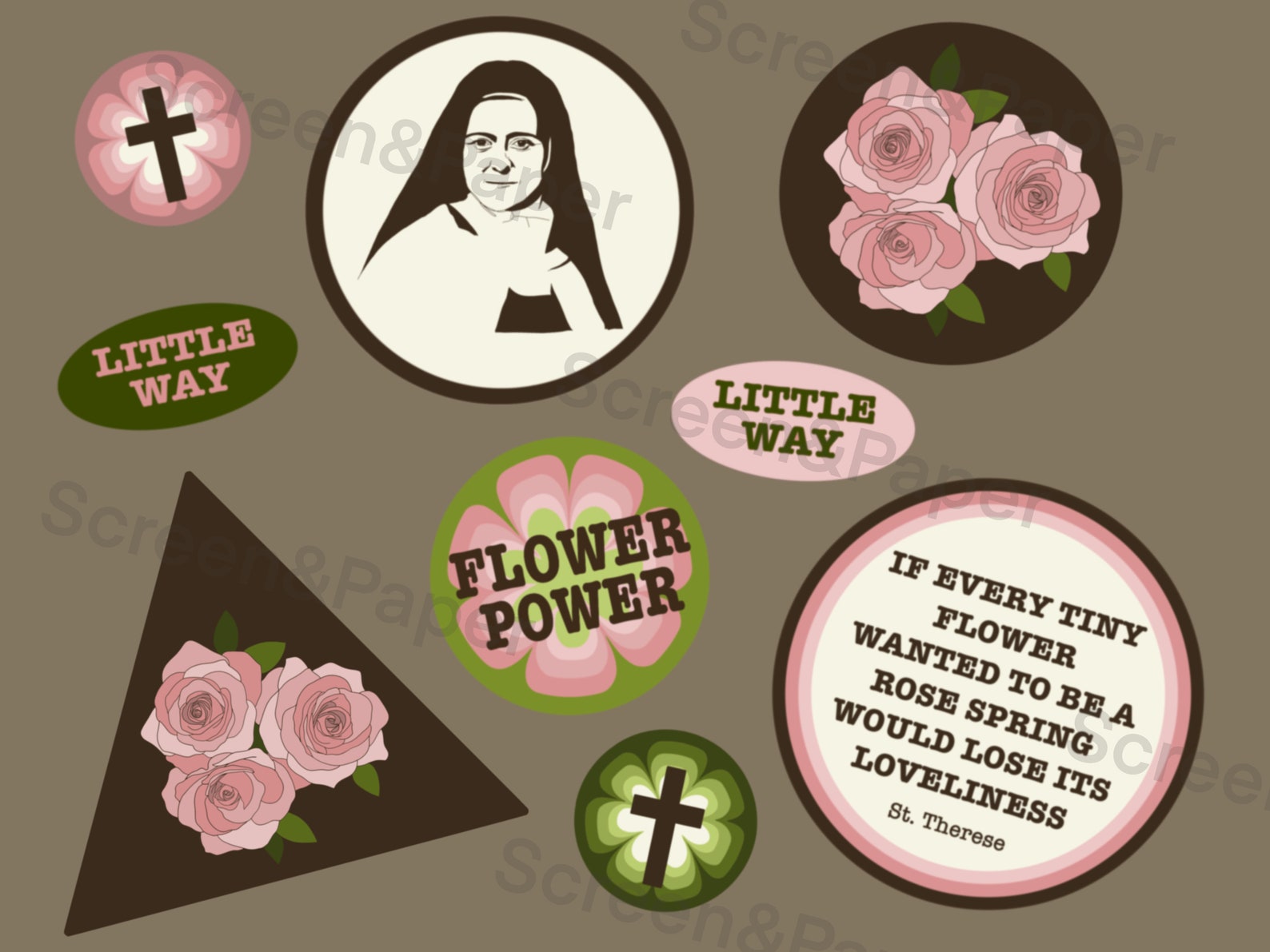 St. Therese of Lisieux Digital Art Download of Catholic Clip Art of ...