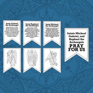 Feast of the Archangels Catholic Coloring for Kids and Adults Coloring ...