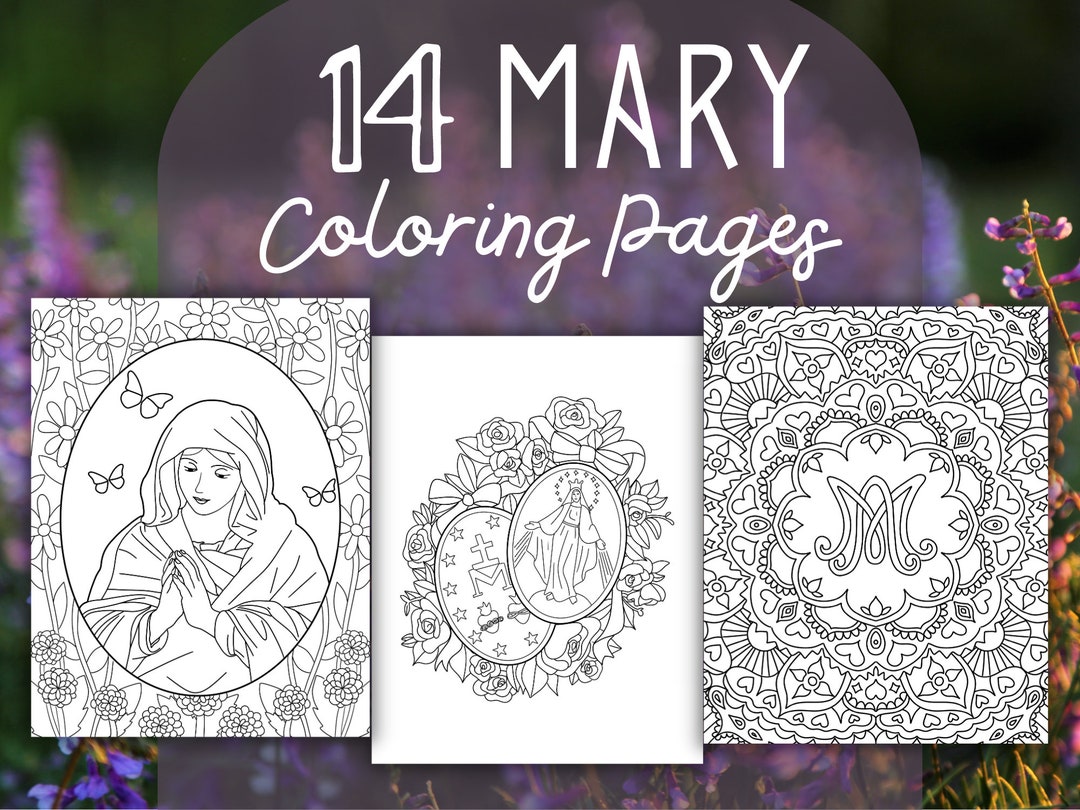 Mary Coloring Pages for Catholic Kids Projects for Homeschool Printable ...