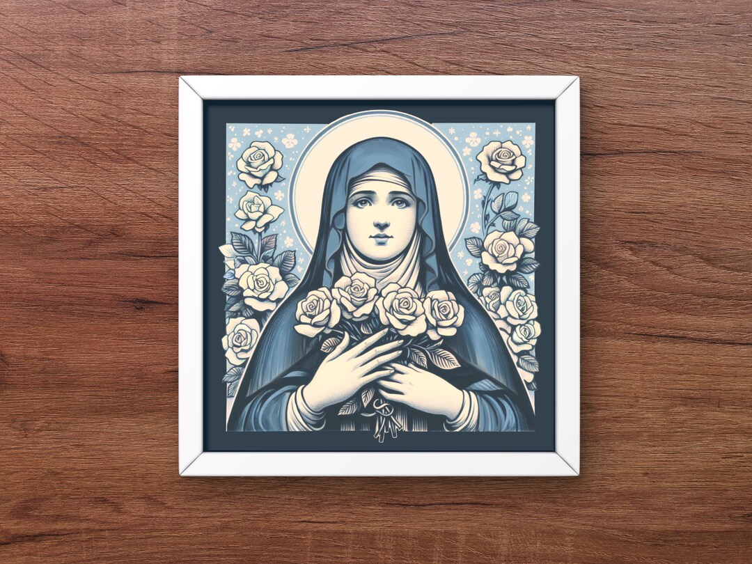 Saint Therese of Lisieux Icon Digital Download St Therese Clip Art Gift ...