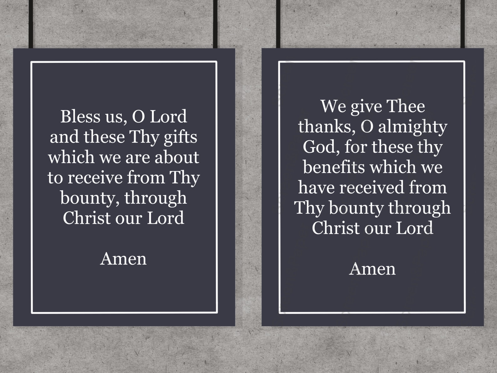 Catholic Before and After Meal Prayer for Meals Print of Catholic Meal ...