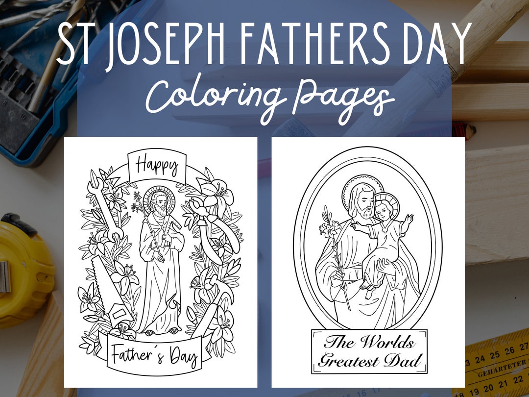 Saint Joseph Coloring Pages for Fathers Day Gift Idea From Kids ...