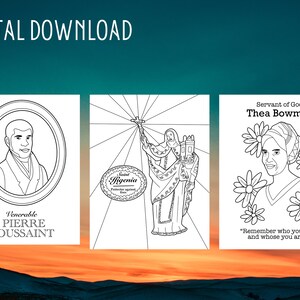 Black Catholic Saints Coloring Pages Black History Catholic Coloring ...