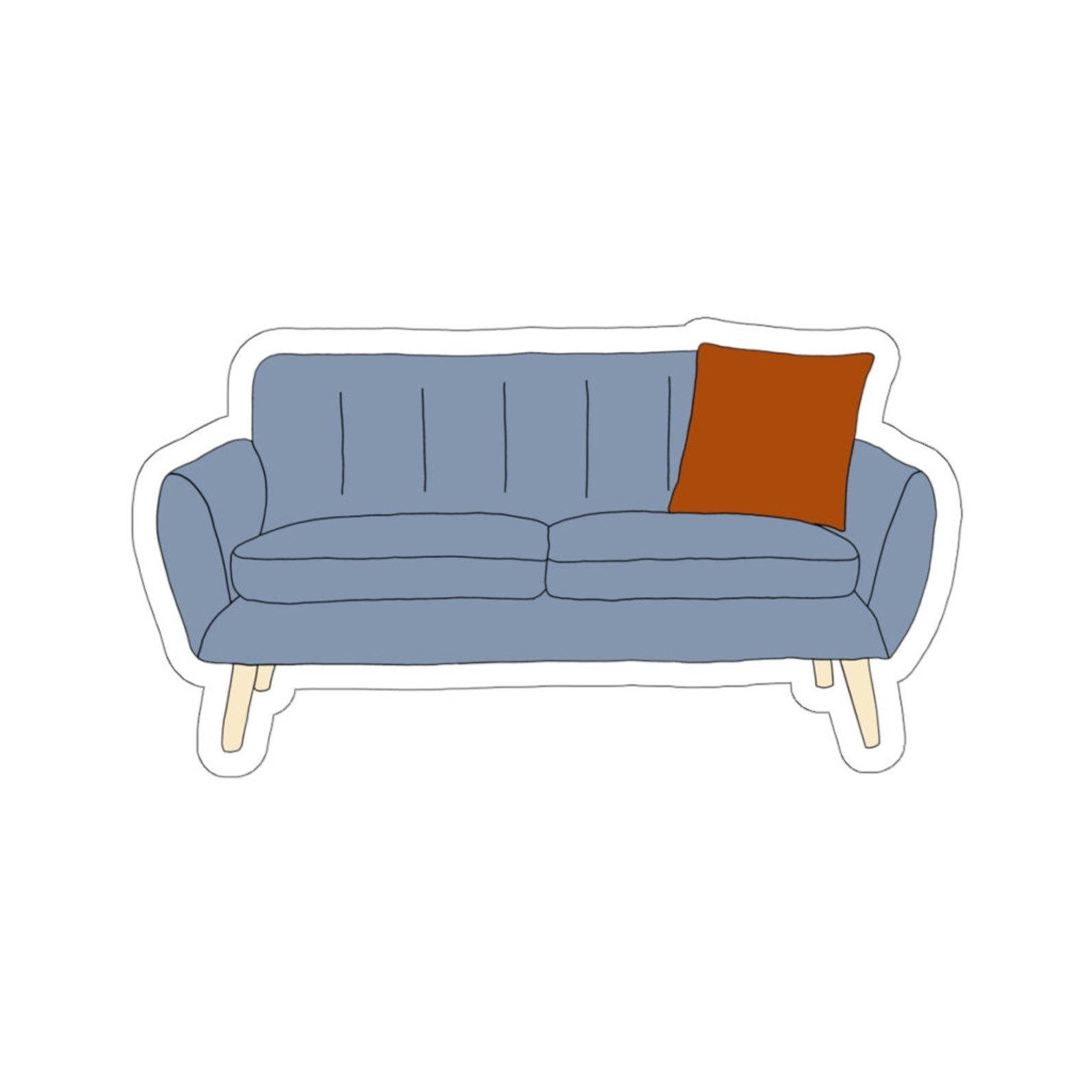 Retro Couch Sticker Möbelaufkleber Toller Indoor Sticker | Etsy