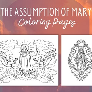Assumption of Mary Coloring Pages Printable Catholic Coloring Pages ...