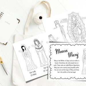 Mary Paper Doll Prinatble for Homeschool Kids Printable Marian ...