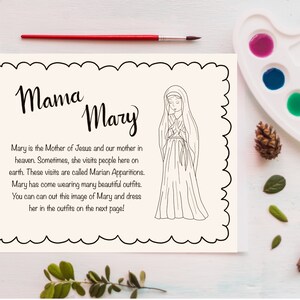 Mary Paper Doll Prinatble for Homeschool Kids Printable Marian ...