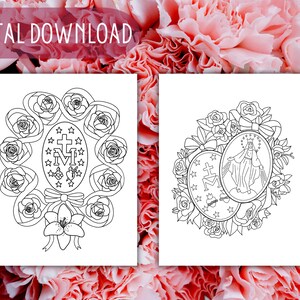 Mary Coloring Pages for Catholic Kids Projects for Homeschool Printable ...