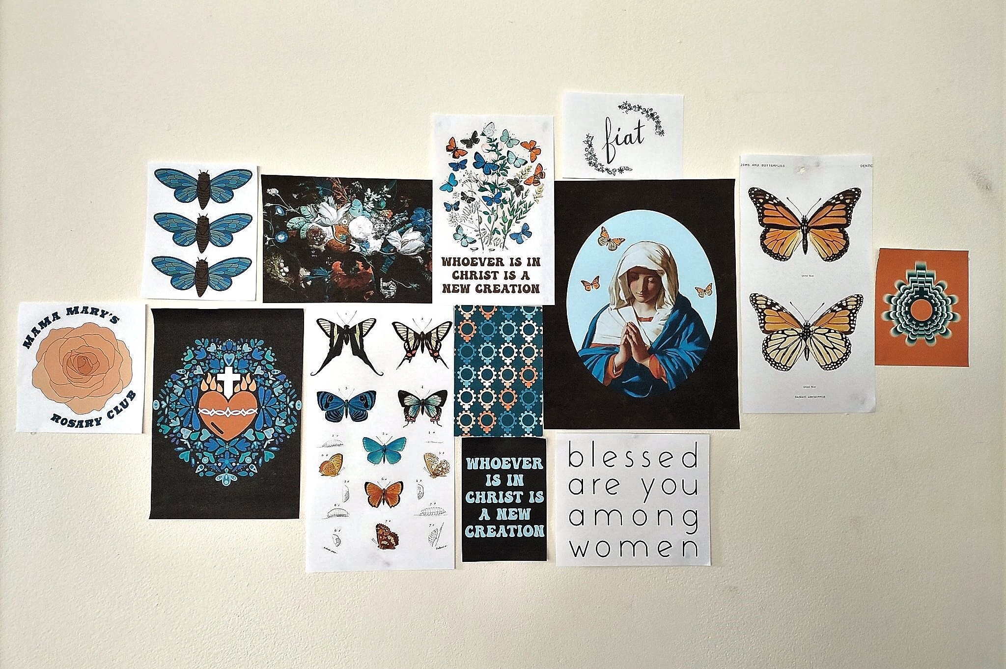 Wall Collage Catholic Dorm Room Decor Digital Download Mary Wall Decor ...