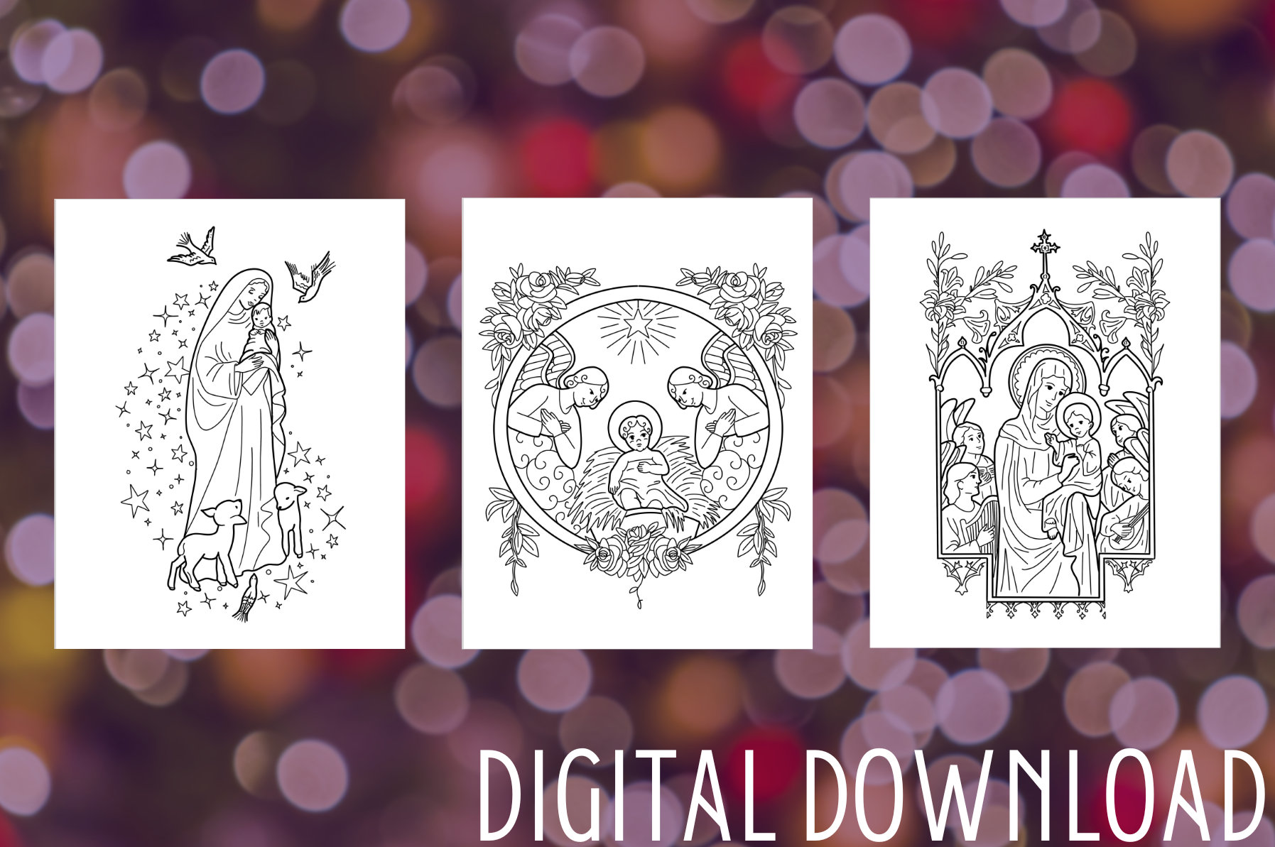 Advent Coloring Pages for Catholic Kids Projects for Homeschool ...